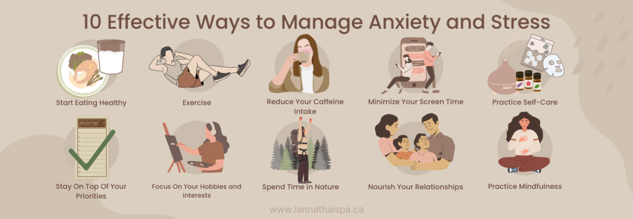 10 Effective Ways to Manage Anxiety and Stress - Lanna Thai Spa
